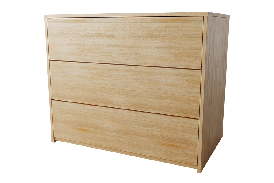 Solid Wood 3-Drawer Chest - University Loft Company
