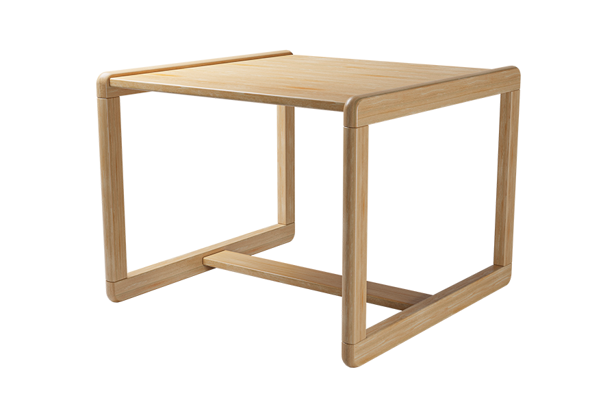 Sled-Base Solid Wood End Table - University Loft Company