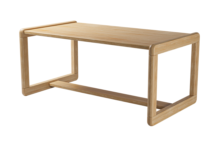 Sled-Base Solid Wood Coffee Table - University Loft Company
