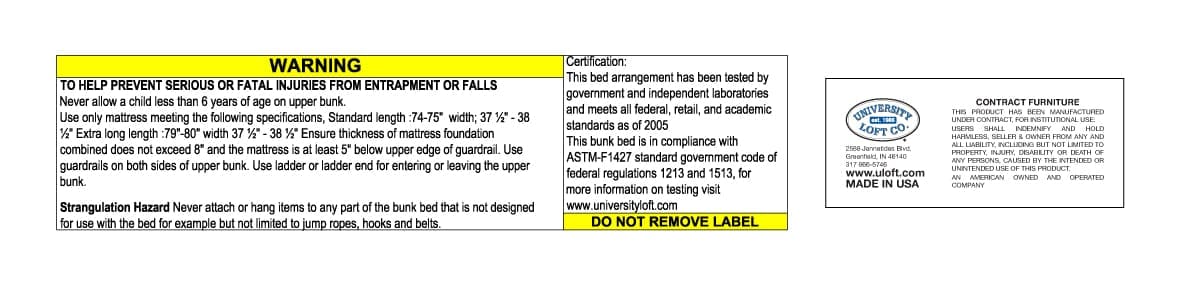 Care and Safety - University Loft Company